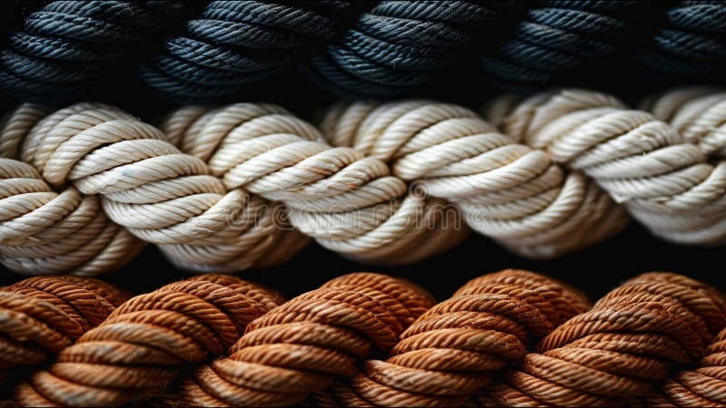 Braided Rope Multi Colored Braids Teamwork Unity Diversity Stock ...