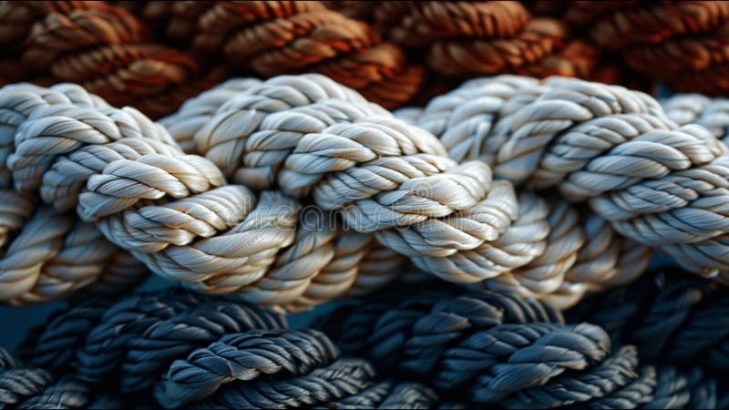 Braided Rope Multi Colored Braids Teamwork Unity Diversity Stock ...