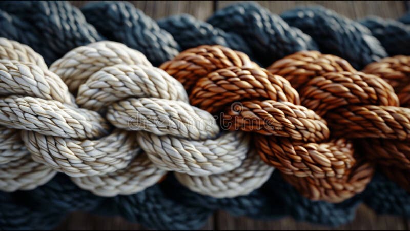 Braided Rope Multi Colored Braids Teamwork Unity Diversity Stock ...