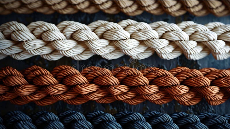 Braided Rope Multi Colored Braids Teamwork Unity Diversity Stock ...