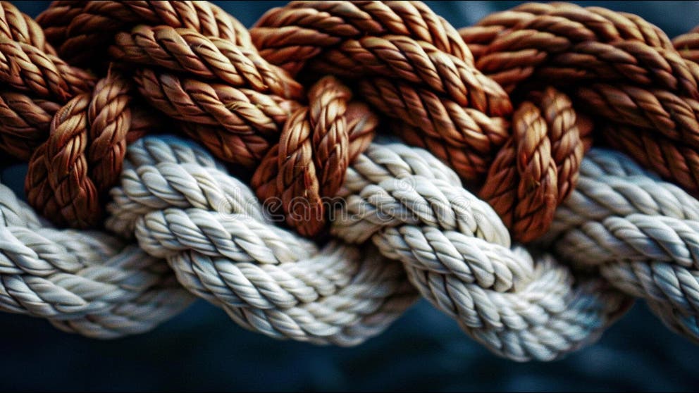 Braided Rope Multi Colored Braids Teamwork Unity Diversity Stock ...