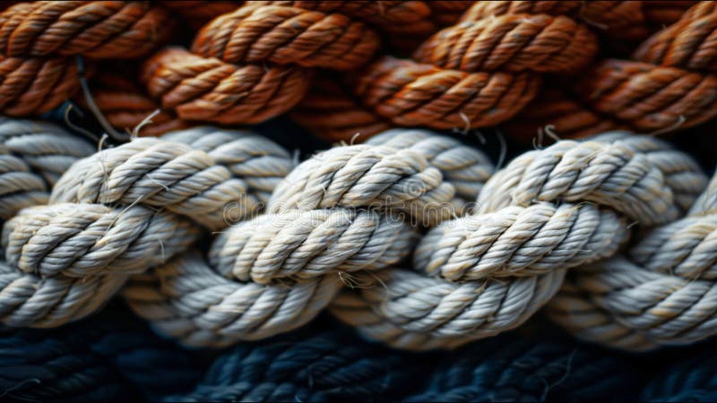 Braided Rope Multi Colored Braids Teamwork Unity Diversity Stock ...