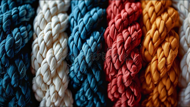 Braided Rope Multi Colored Braids Teamwork Unity Diversity Stock ...