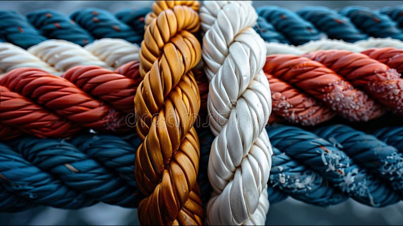 Braided Rope Multi Colored Braids Teamwork Unity Diversity Stock ...