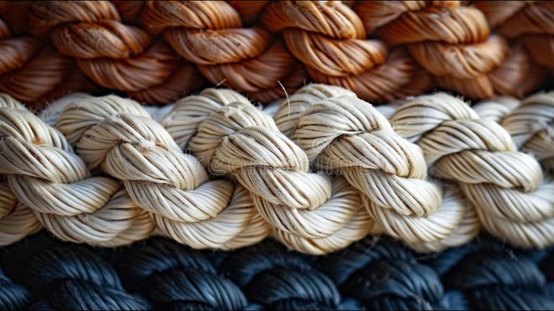 Braided Rope Multi Colored Braids Teamwork Unity Diversity Stock ...