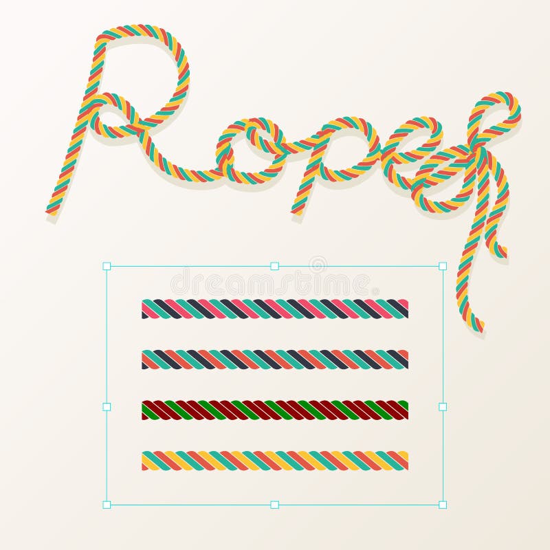 Braided Rope Pattern Seamless for Decoration Design. Rope Brush for ...