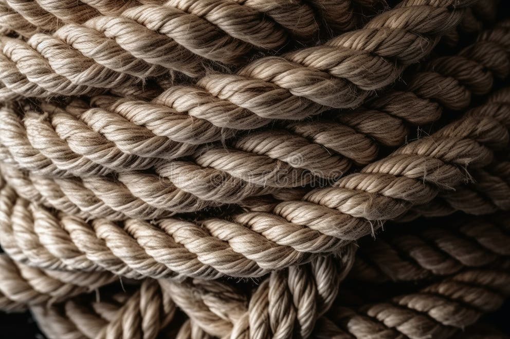 Braided Rope on a Roll Background Texture Created with Generative AI ...