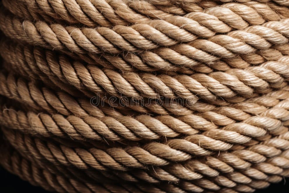 Braided Rope on a Roll Background Texture Created with Generative AI ...
