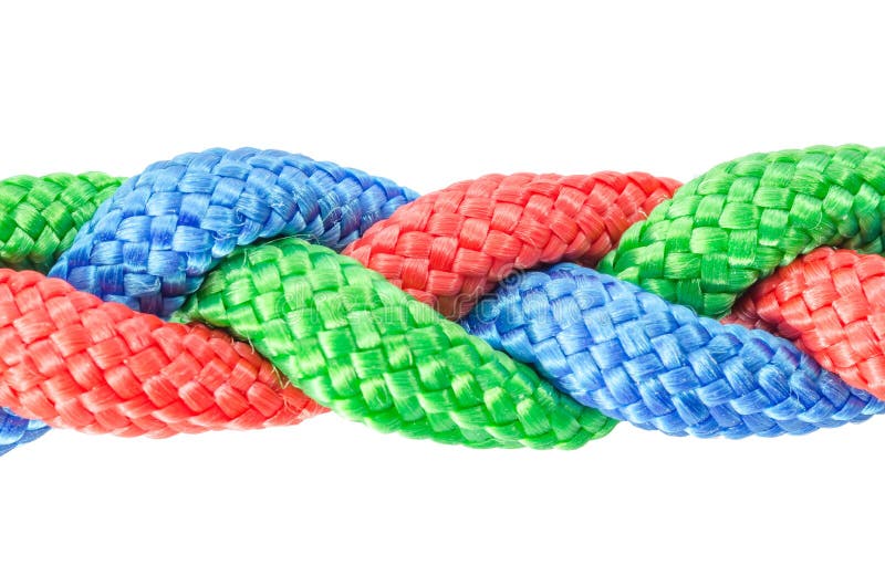 Braided Ropes Tied To Steel Bollards Stock Photo - Image of boat, rope ...