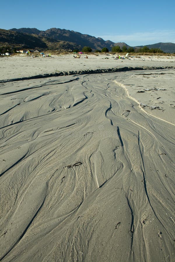 Braided Stream in the Beach. Stock Photo - Image of landscape, view ...