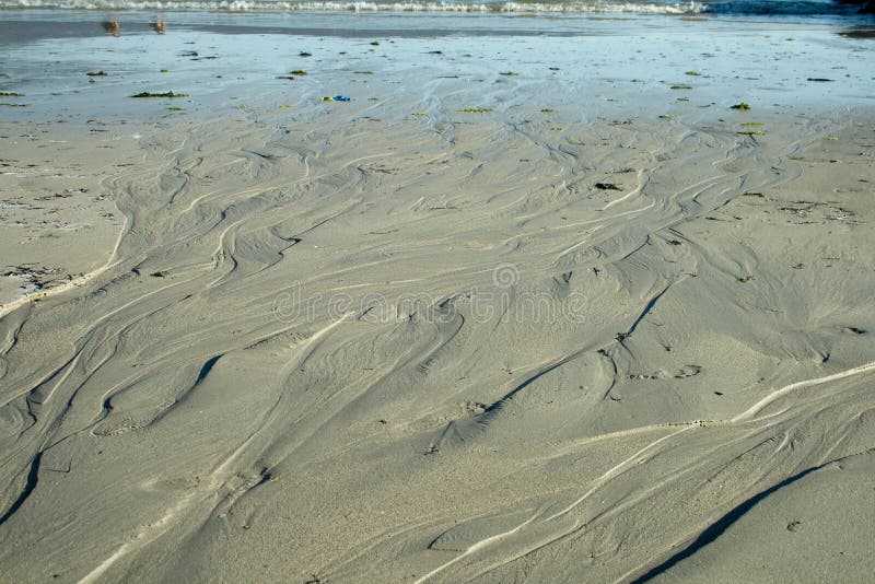 Braided Stream in the Beach. Stock Image - Image of stream, flow: 90702121