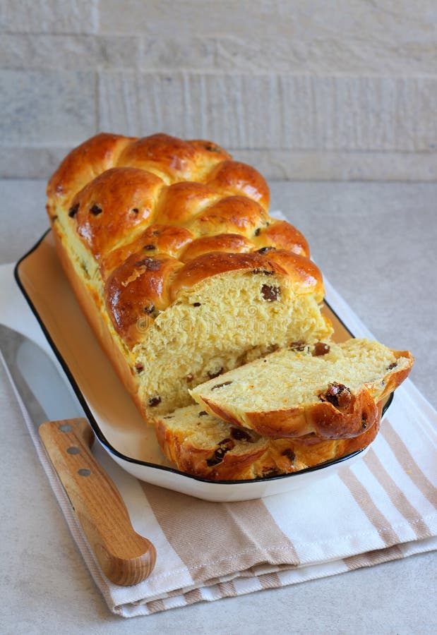 Braided sweet bread stock image. Image of slice, pastry - 246016059