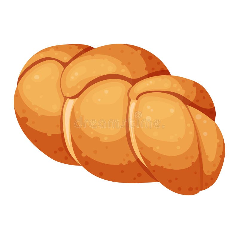 A Braided Wheat Loaf. Vector Illustration on a White Background Stock ...