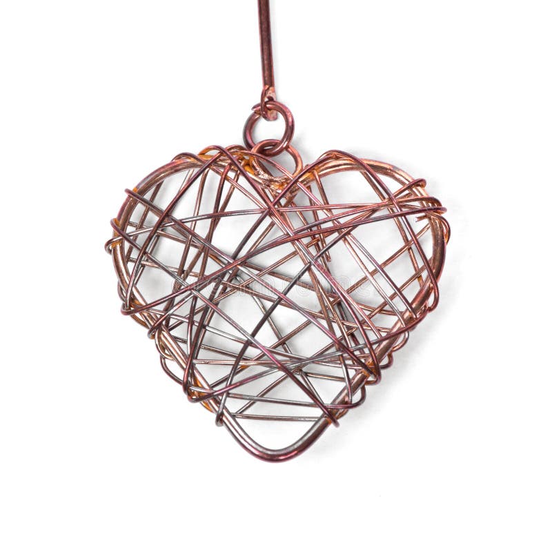 Wire with heart stock image. Image of abstract, isolated - 19219423