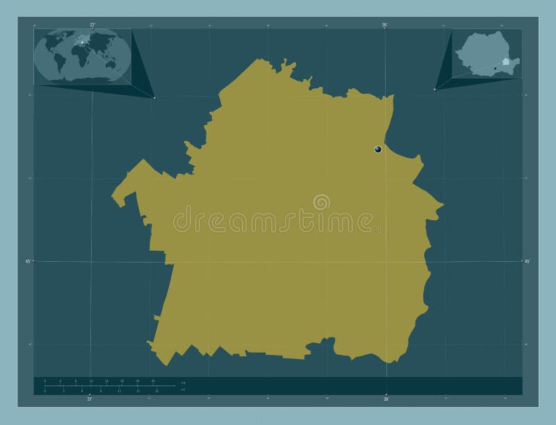Map of Braila County - Romania - Eastern Europe Stock Illustration ...