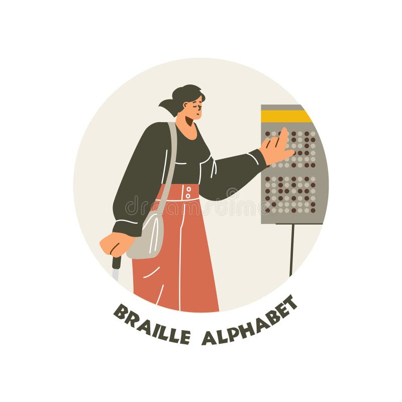 Braille Alphabet Learning Vector Illustration Stock Vector ...