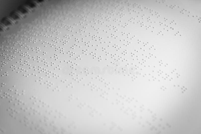 Braille Alphabet in White Paper Stock Photo - Image of reading ...
