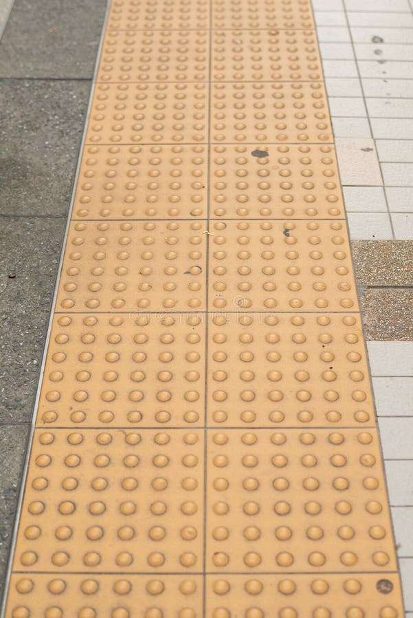 Braille Block Tactile Paving for Blind Handicap Stock Image - Image of ...