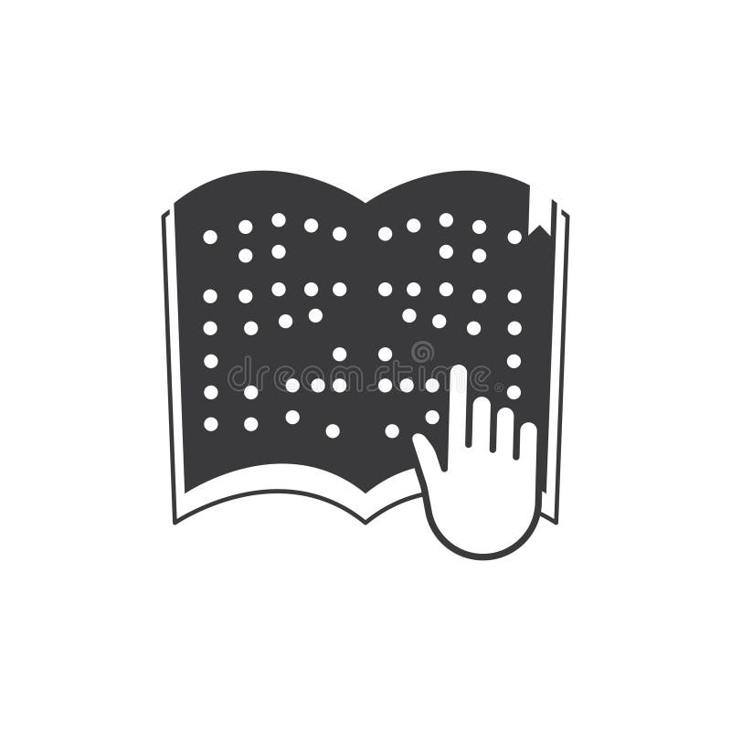 Braille book icon stock vector. Illustration of solid - 329401461