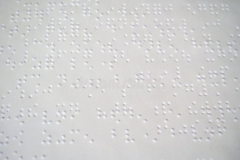 Braille Book. Page Written in Braille Alphabet for Blind People,Caring ...