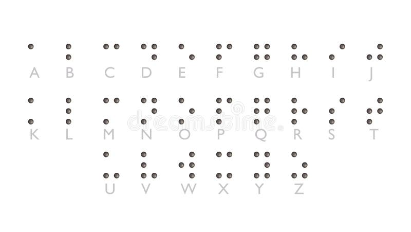 Braille Visually Impaired Writing System Symbol Formed Out of Bronze Spheres Stock Illustration ...