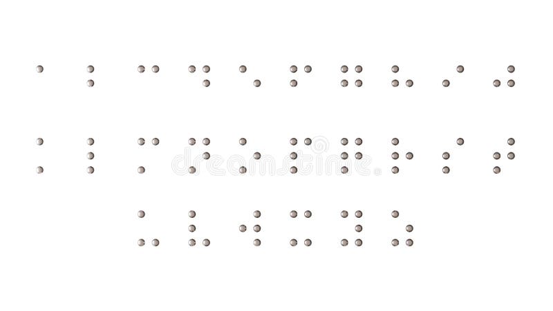 Braille Dots Alphabet for Visually Impaired. Formed Out of Silver ...