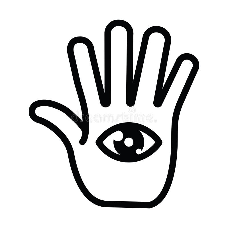 Braille hand with eye stock vector. Illustration of learn - 302129377