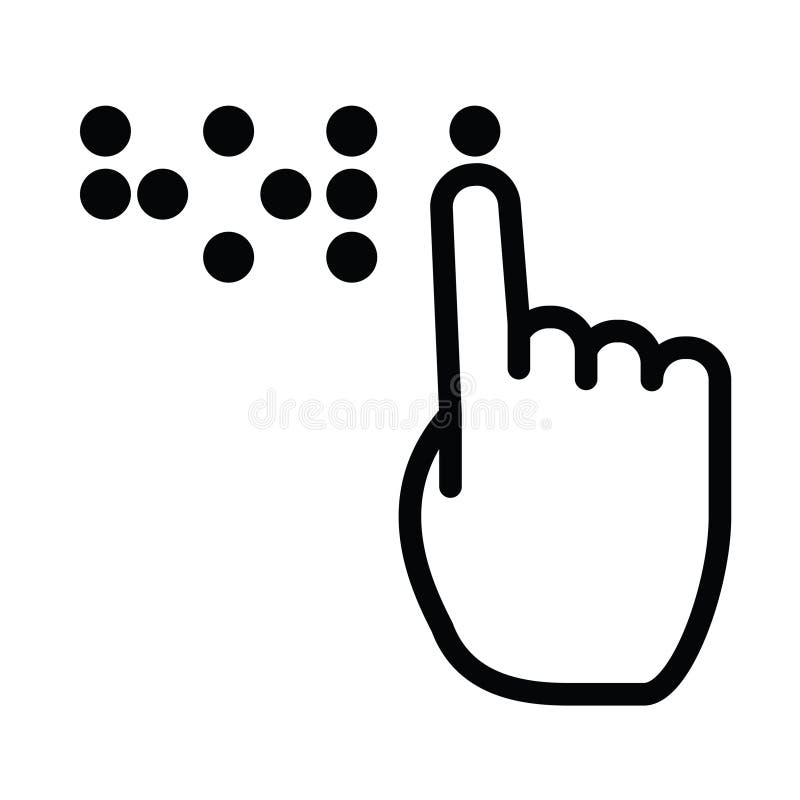 Braille and hand stock illustration. Illustration of touch - 302128650