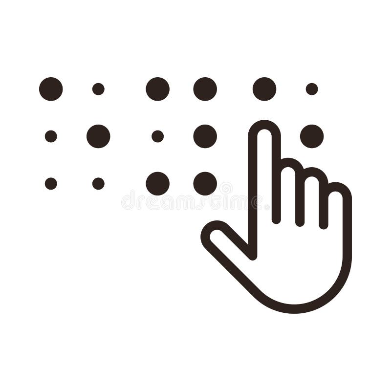 Braille icon. Blind symbol stock vector. Illustration of icon - 236904178