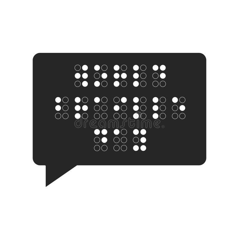 Braille Icon on Speech Bubble Stock Vector - Illustration of touch ...