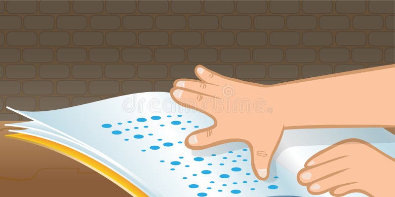 Braille reading stock vector. Illustration of raised - 34178774