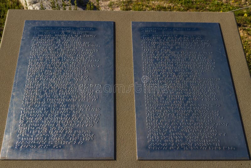 Braille Sheet in English or Greek Stock Photo - Image of blindness ...