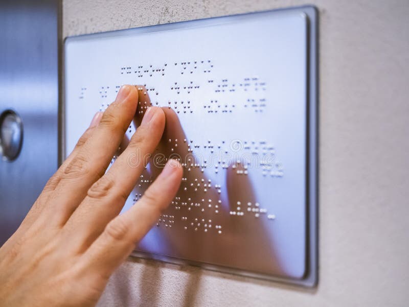 Braille Signage Alphabet Reading Blind Communication on Public Building ...