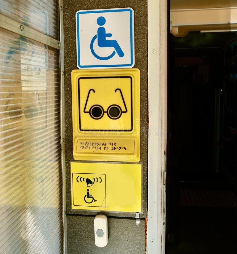 Braille Signage on the Barbershop Wall Stock Image - Image of defective ...