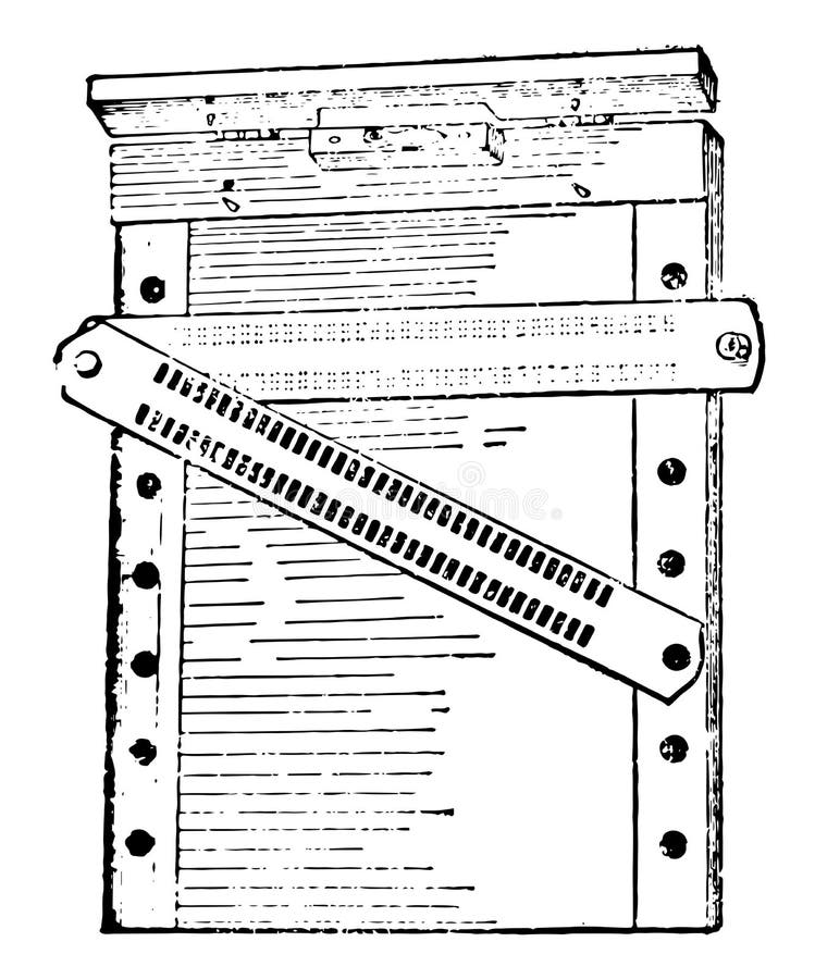 Braille Writing Tool or Braille Writing Vintage Engraving Stock Vector ...