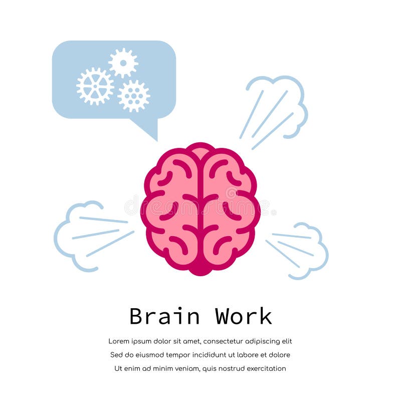 Brain work concept stock vector. Illustration of efficient - 156431427
