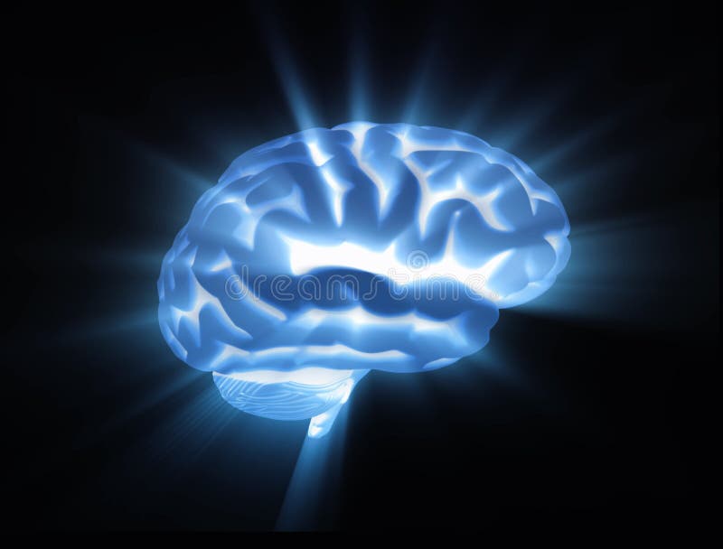 A Brain Shaped Prism Dispersing White Light Stock Illustration ...