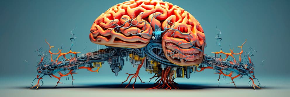 Brain with Activated Areas when Solving Complex Problems. Generative AI ...