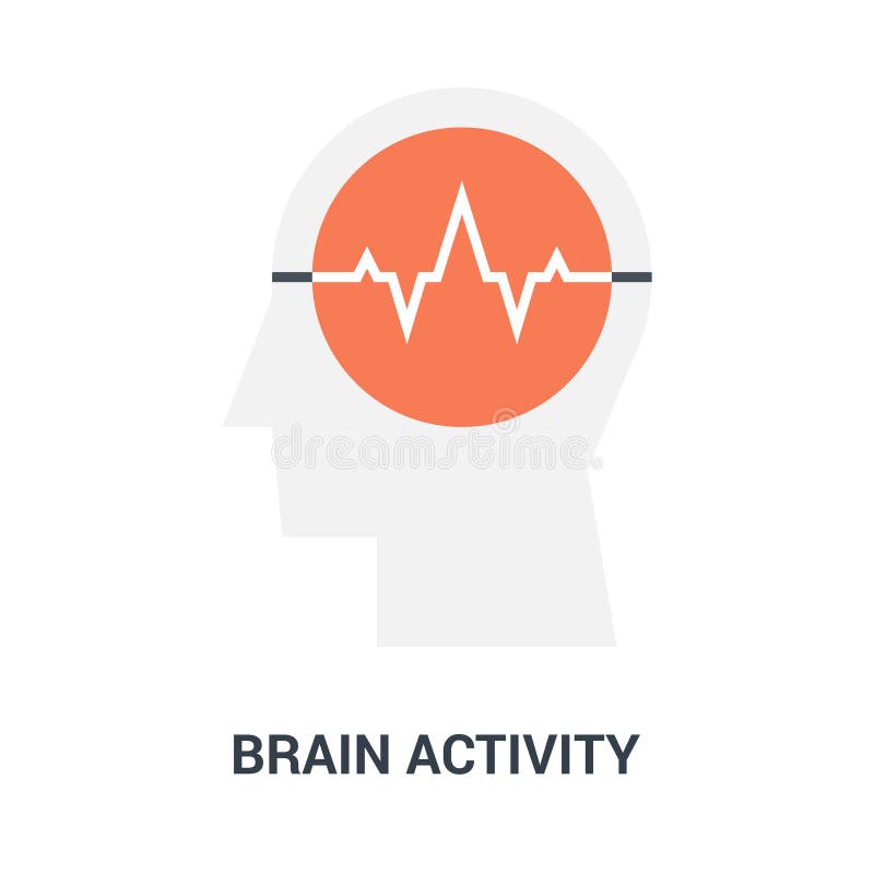 Brain Activity Icon Concept Stock Vector - Illustration of human ...