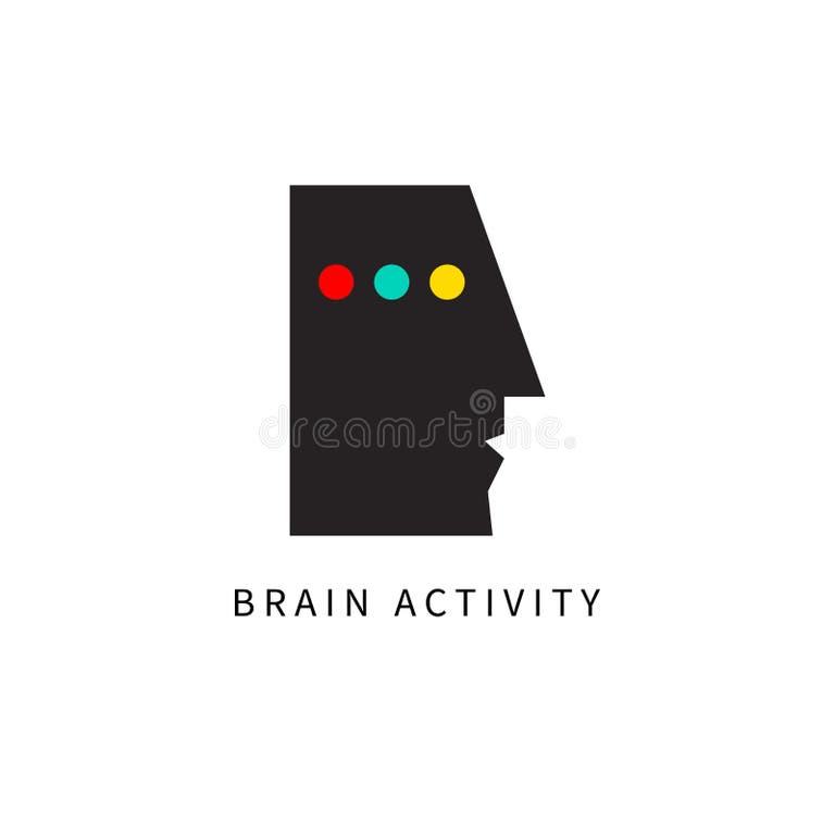 Brain Activity Icon. Brain Scan, Eeg Stock Vector - Illustration of ...