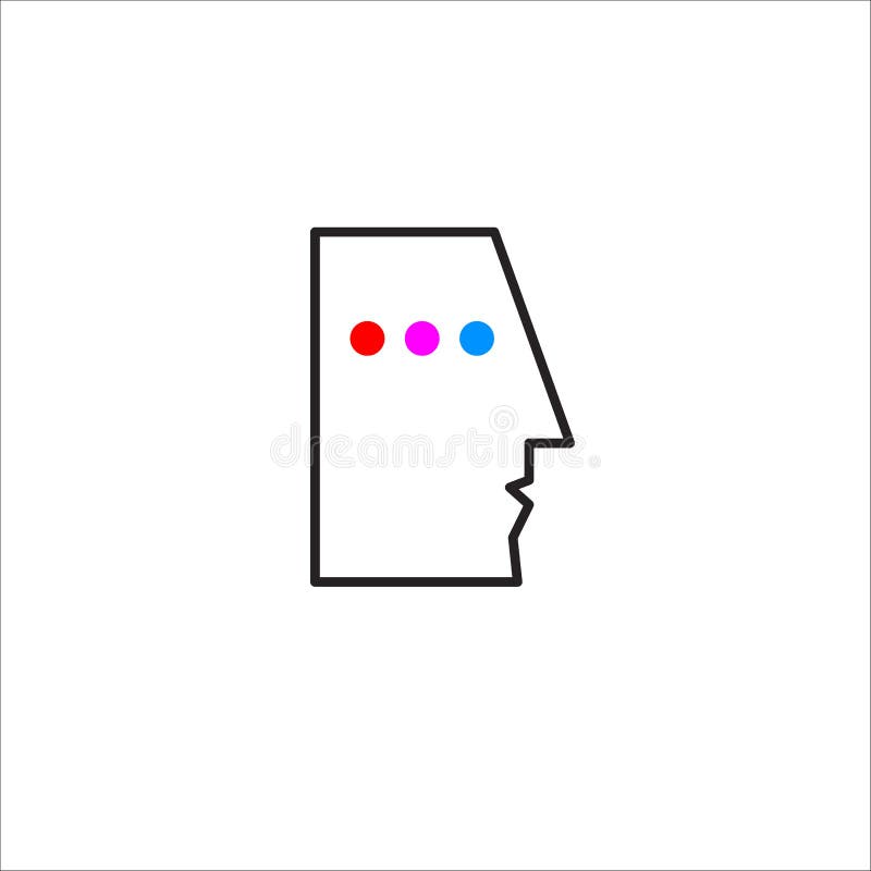 Brain Activity Logo. Thinking Person Profile Stock Vector ...