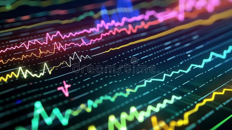 Brain Activity Showing Colorful Lines Representing Neural Connections ...