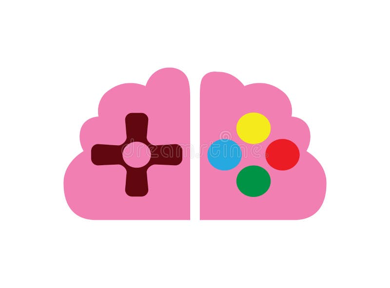 Brain and Analog Gaming Master Console Gamer Symbol Vector Logo Design ...
