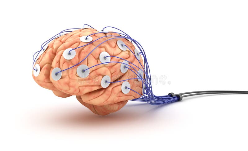 Brain Analysis. Polygraph Test. Stock Illustration - Illustration of ...