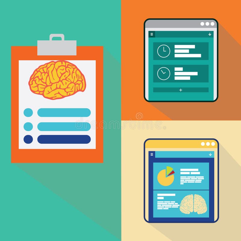 Brain Analysis. Vector Illustration Decorative Design Stock Vector ...