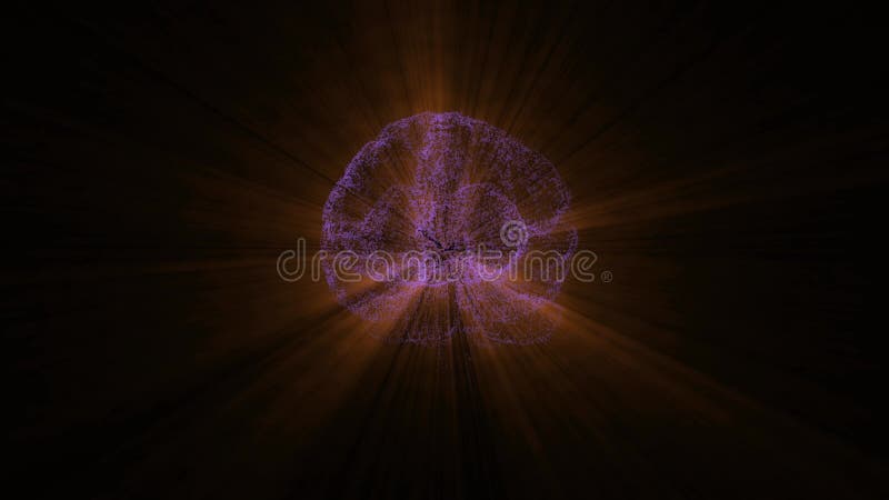 Brain Animation with Big Data Flow Analysis Producing Lightrays Over ...