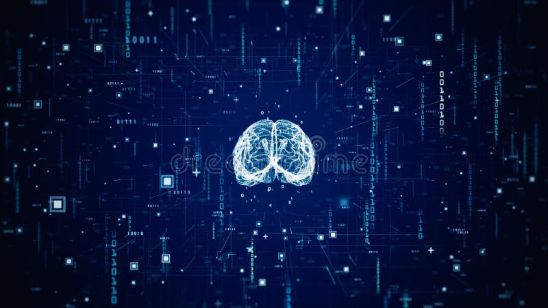 Brain of Artificial Intelligence AI. Future Technology Concept ...