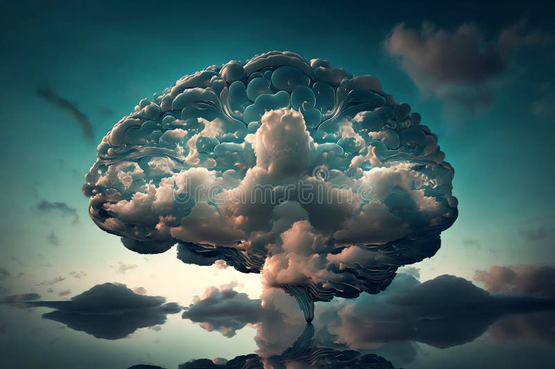 Brain of an Artificial Intelligence. Brain Shape Cloud. Artificial ...