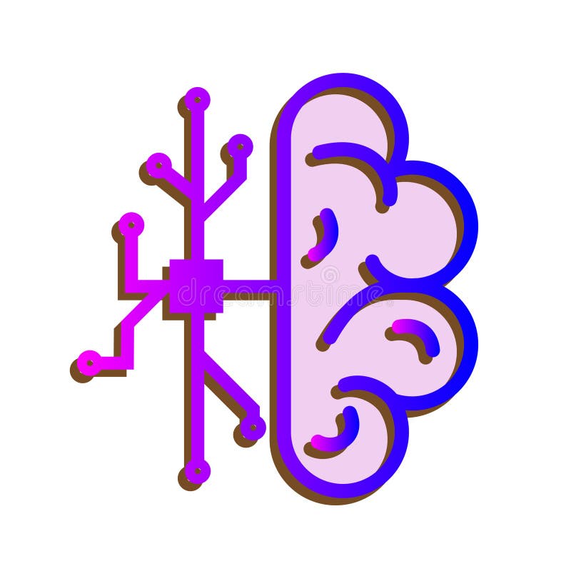 Brain and Artificial Intelligence Icon. Hd Icon and Logo Stock Vector ...