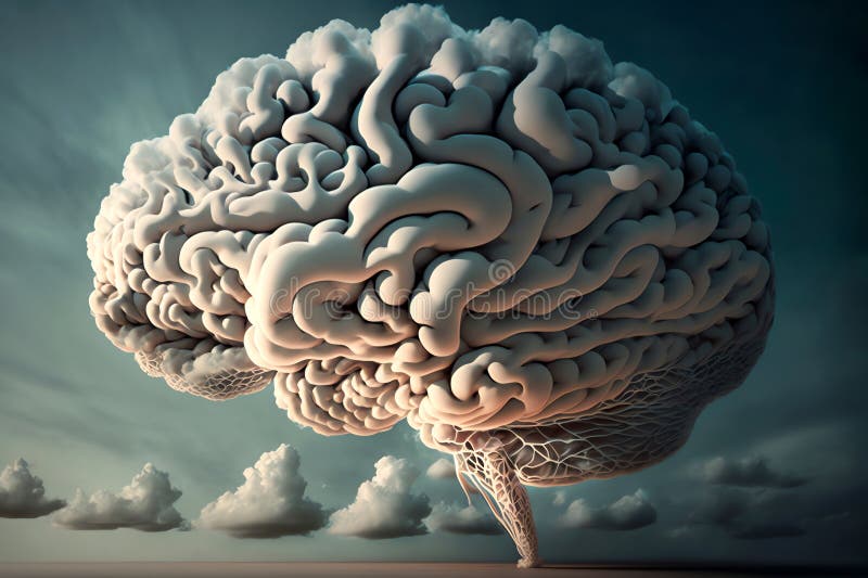Brain of an Artificial Intelligence. Brain Shape Cloud. Artificial ...